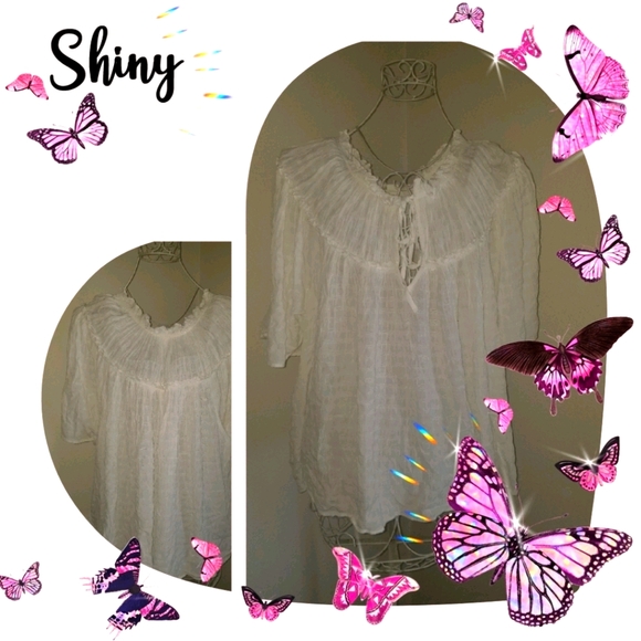 H&M | Tops | Hm Romantic Drawstring Neck Top Xl | Poshmark